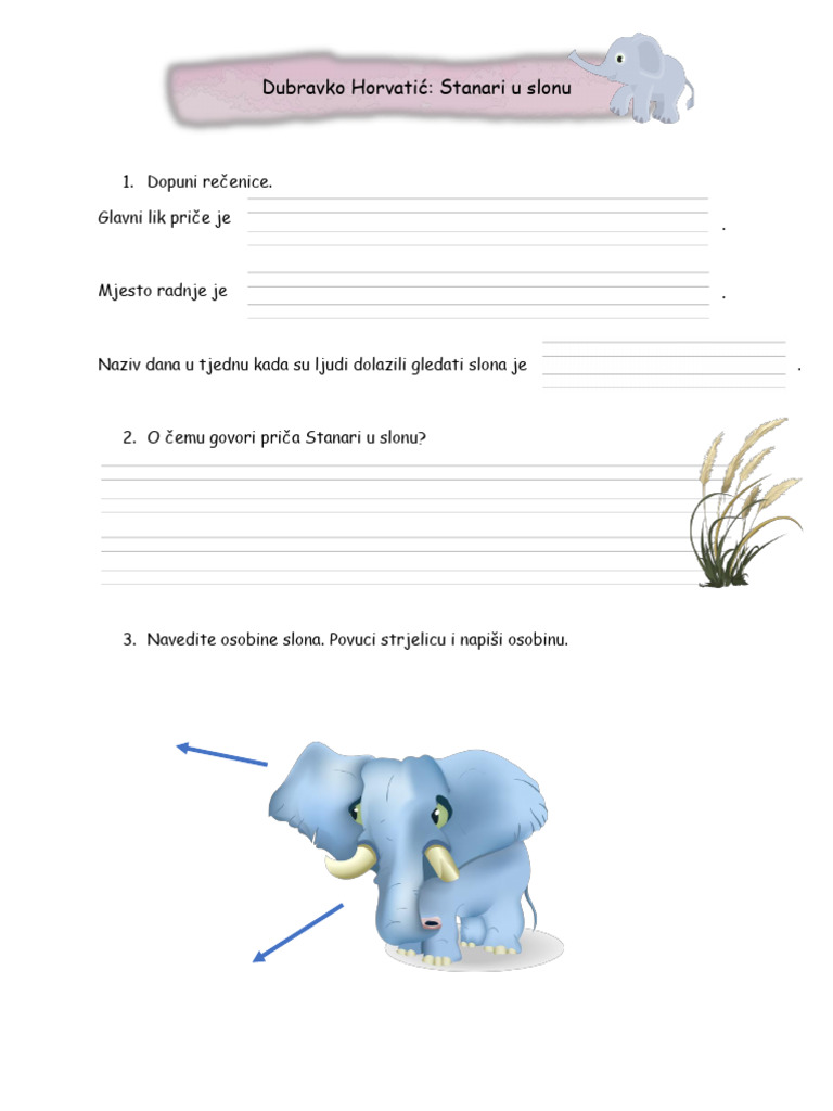 03 (3) Stanari U Slonu Nastavni Listić | PDF