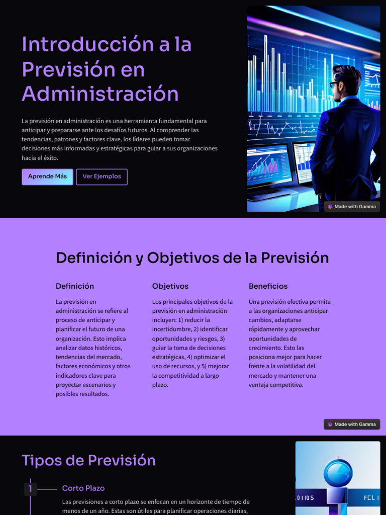Previsión en Administración: Claves y Beneficios | PDF | Planificación ...