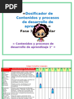 Copia de 1° Preescolar - Dosificación de Los Contenidos y PDA | PDF ...