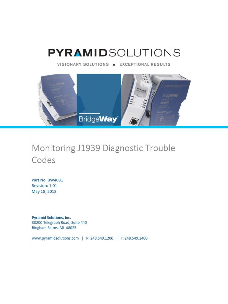 Monitoring J1939 Diagnostic Trouble Codes - Final 1 | PDF | Telecommunications | Computer Data