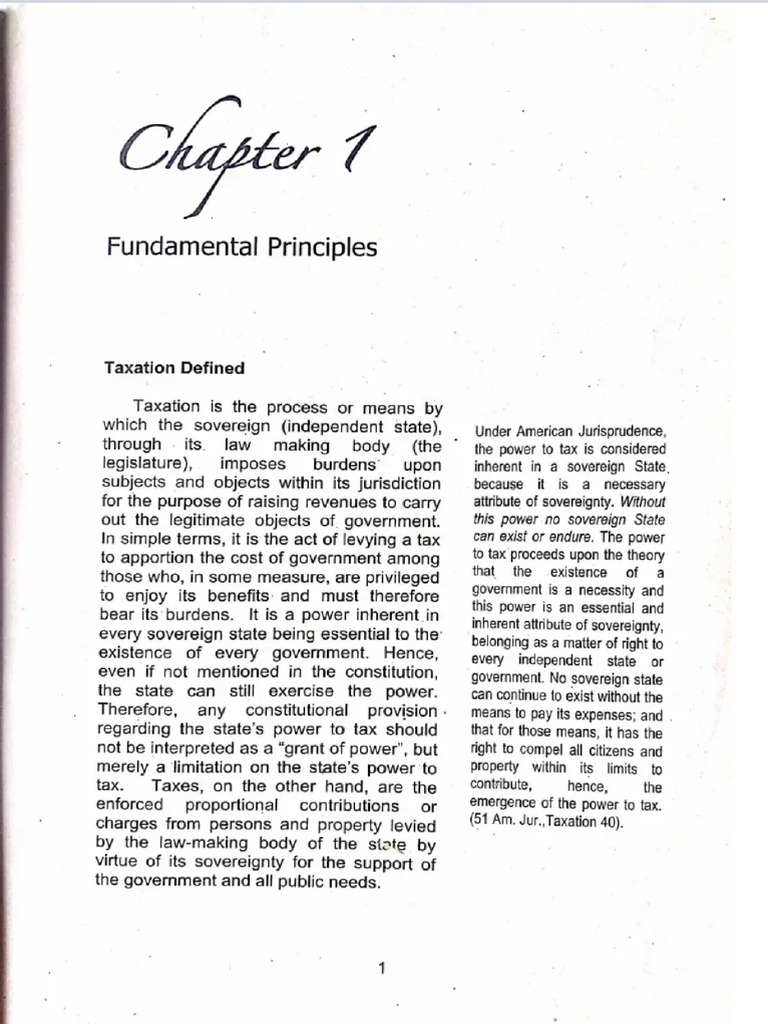 Income Taxation Chapter 1 | PDF