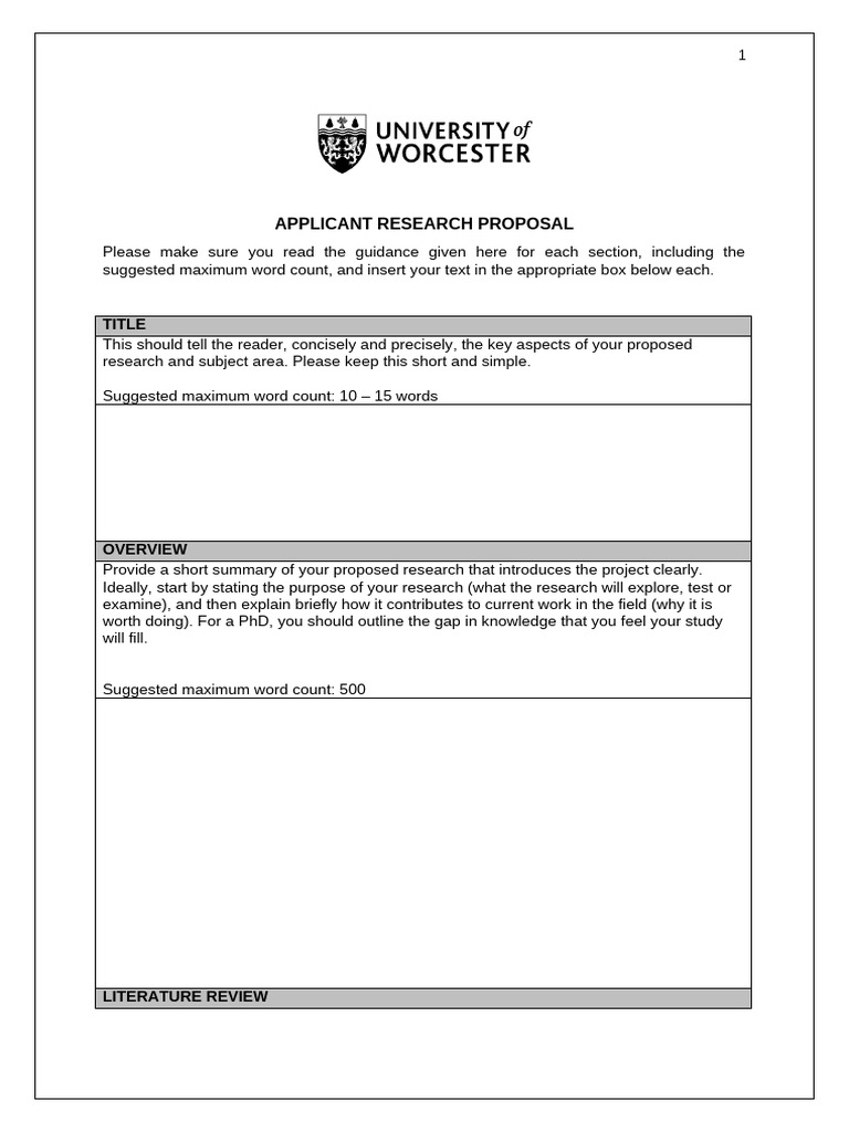 Research Proposal (Template) | PDF | Methodology | Cognition