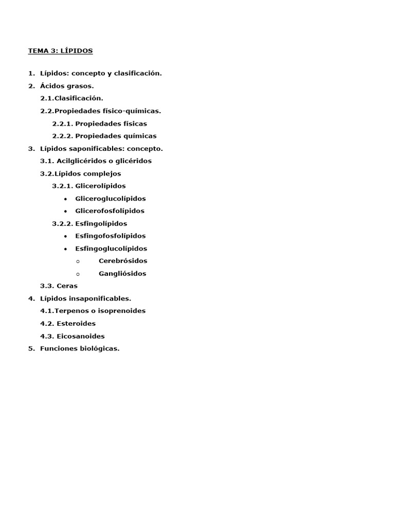 TEMA 3 LIPIDOS | PDF | Lípido | gordo