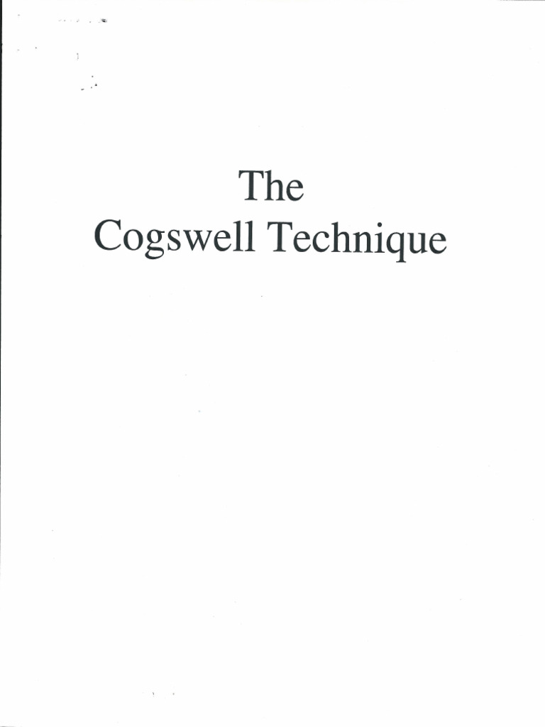 The Cogswell Technique | PDF
