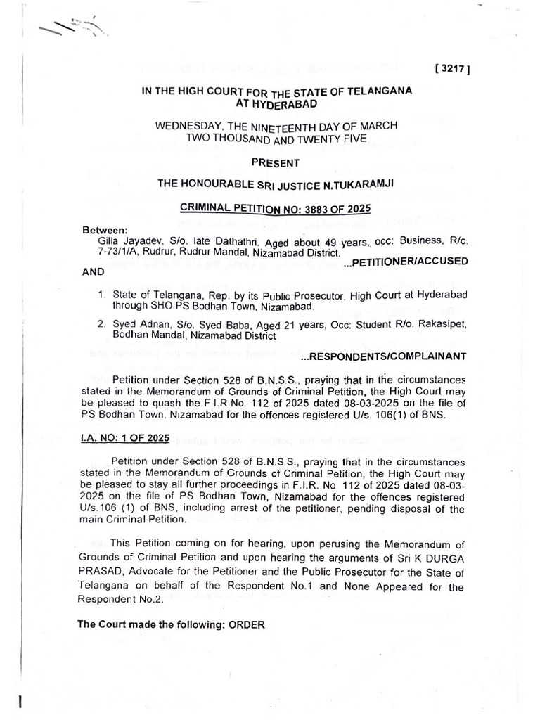 High Court Order Copy | PDF