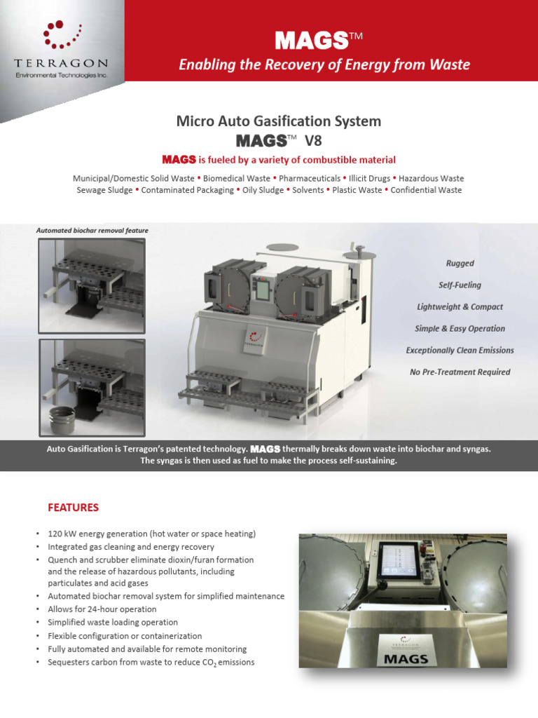 MAGS Spec Sheet Flyer - Oct2019 - EN | PDF | Waste | Gasification