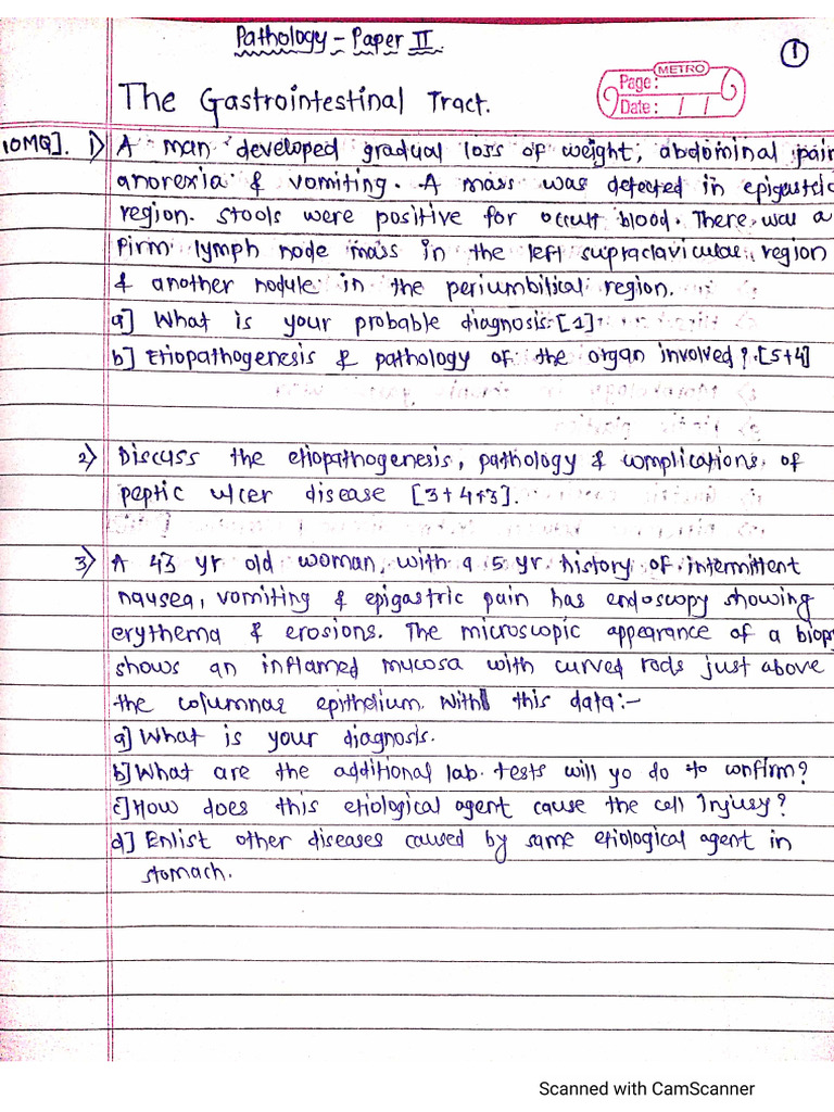 Patho Paper 2 - GIT Questions | PDF