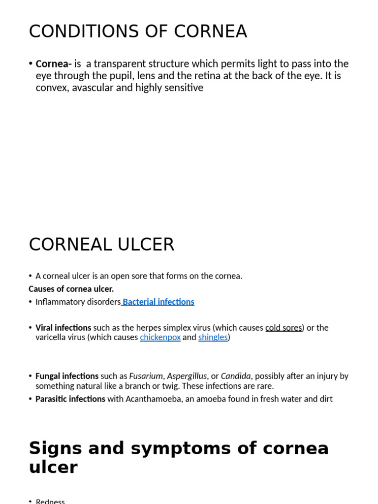 Understanding Corneal Ulcers and Keratitis | PDF | Contact Lens | Cornea