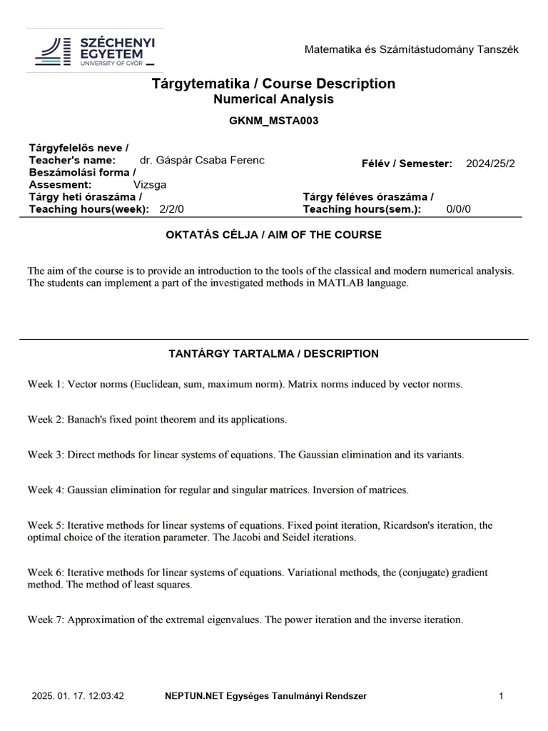 NumericalAnalysis | PDF