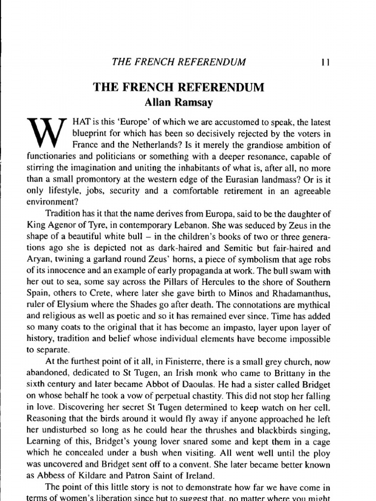 Understanding the French Referendum | PDF | Europe Travel | France