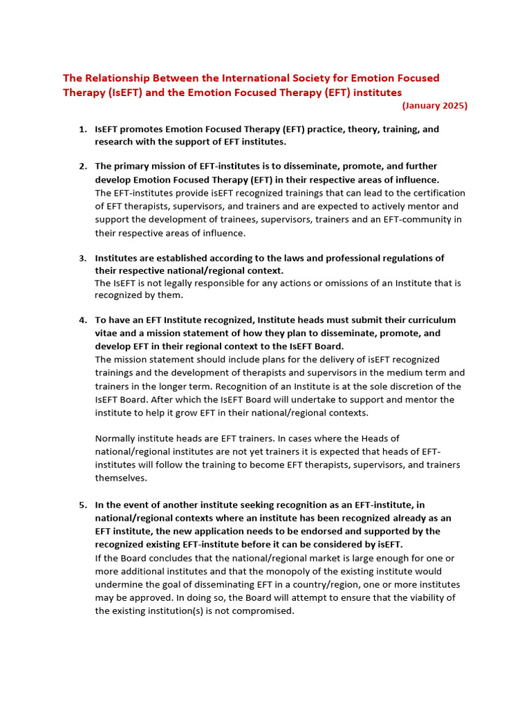 IsEFT re EFT Institutes document definitive.2 | PDF