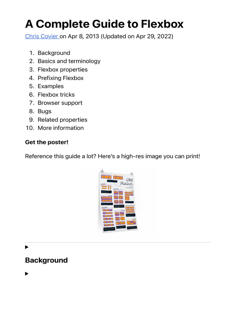 A Complete Guide To Flexbox Css Tricks Css Tricks Pdf Computer 1571