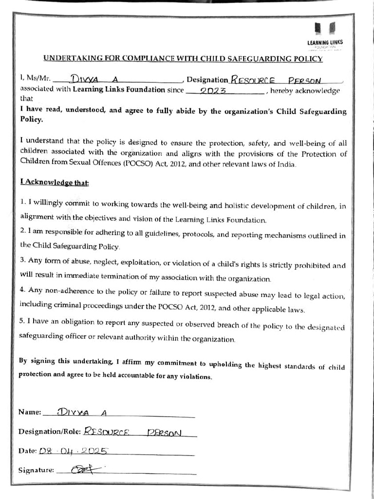 Child Safeguard Policy | PDF