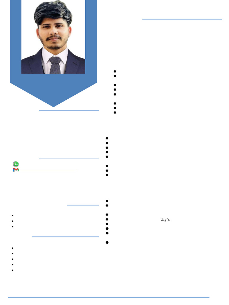 Mohammad Mahmudul Islam CV New | PDF | Waiting Staff