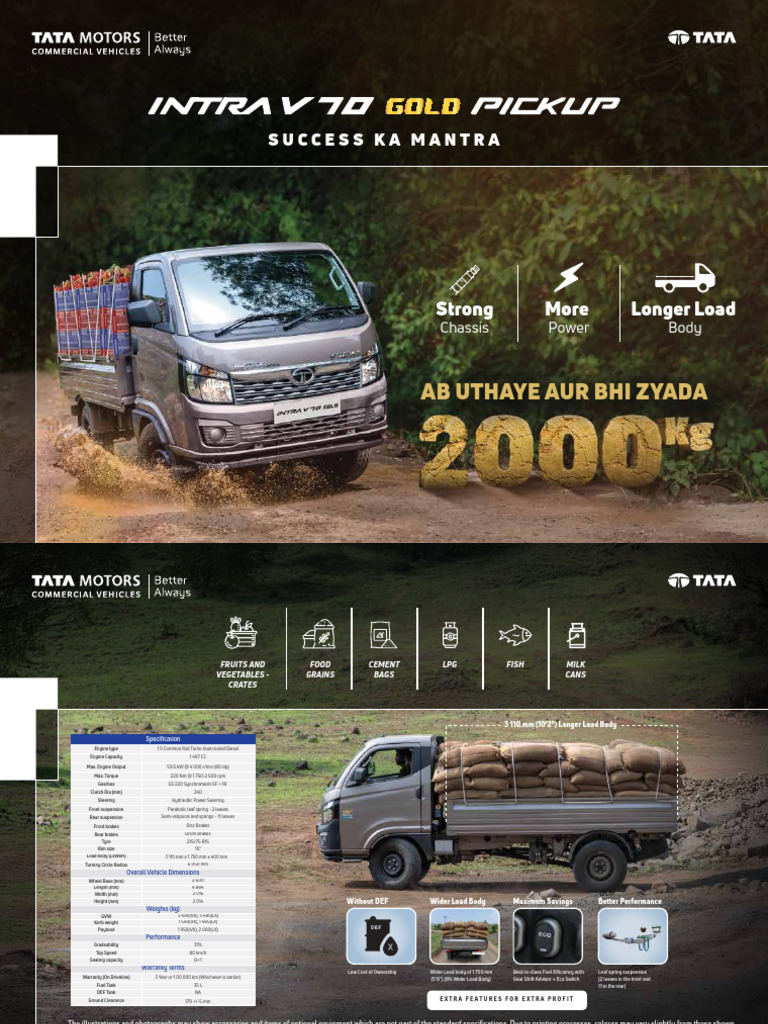 Intra V70 Gold Brochure Low Res | PDF | Brake | Steering
