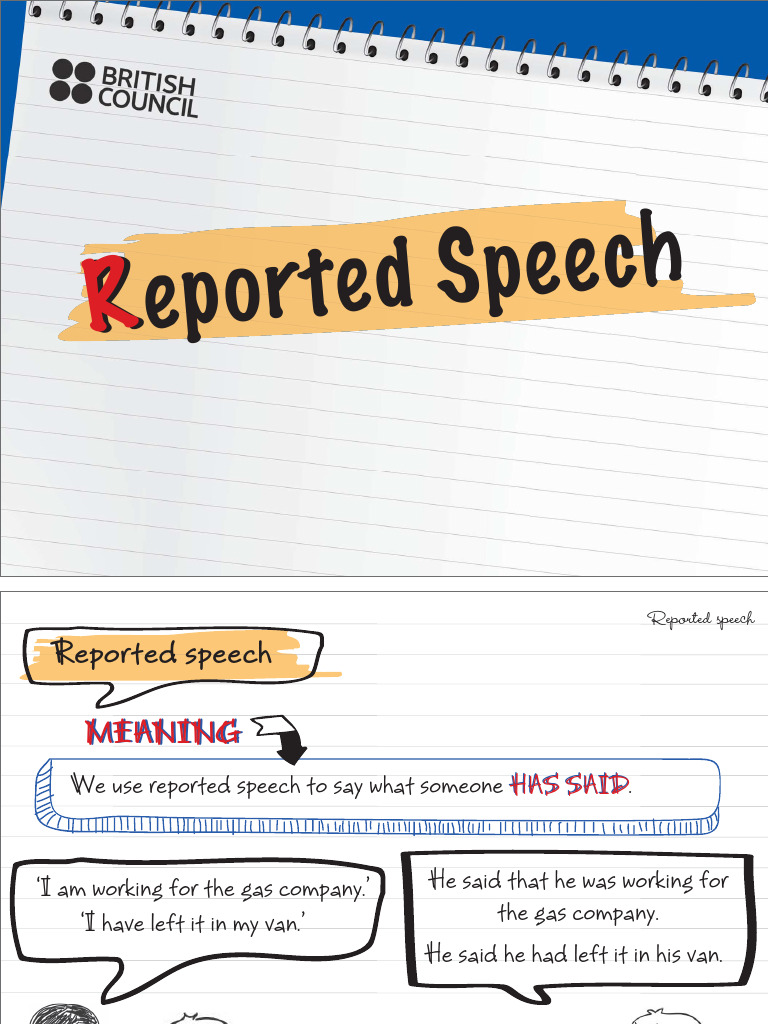 British Council MyClass Int Reported Speech Summary | PDF | Grammar ...