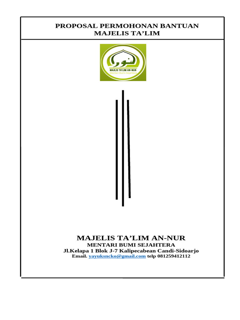 Proposal Bantuan Majelis Ta'lim An-Nur | PDF
