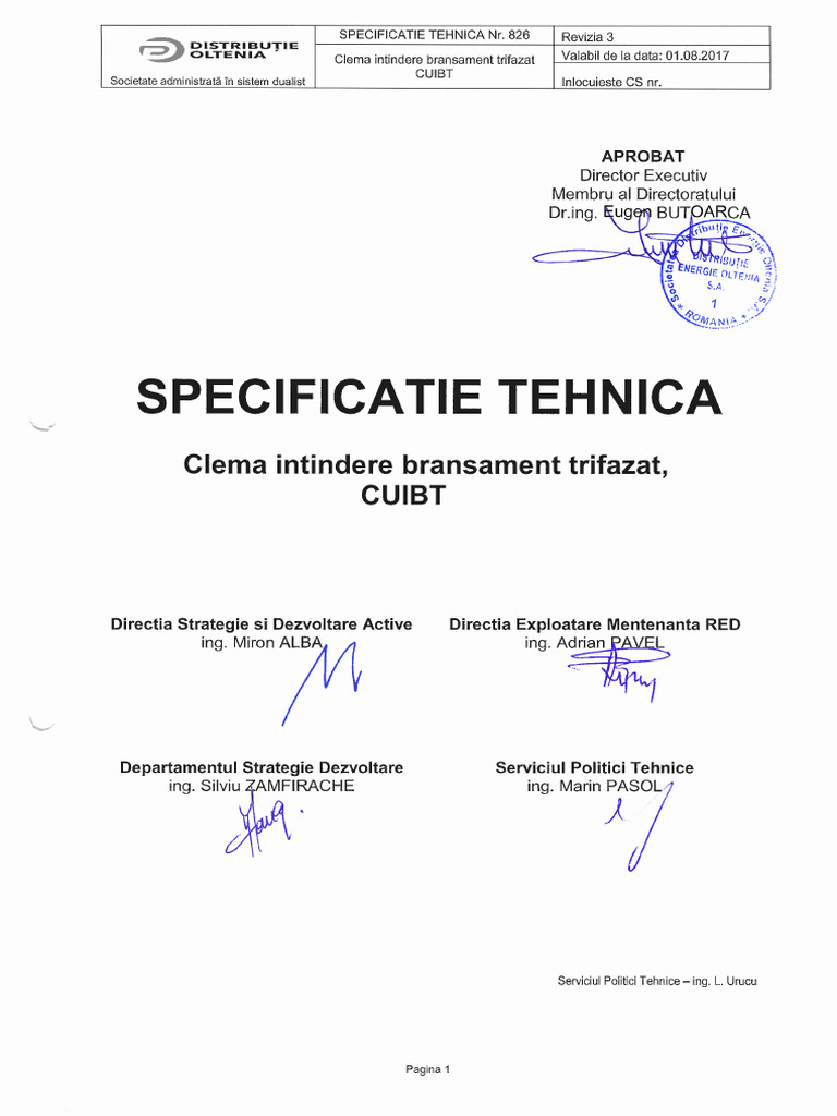 410. Clema Intindere Branstrifazat CUIBT ST 826 | PDF