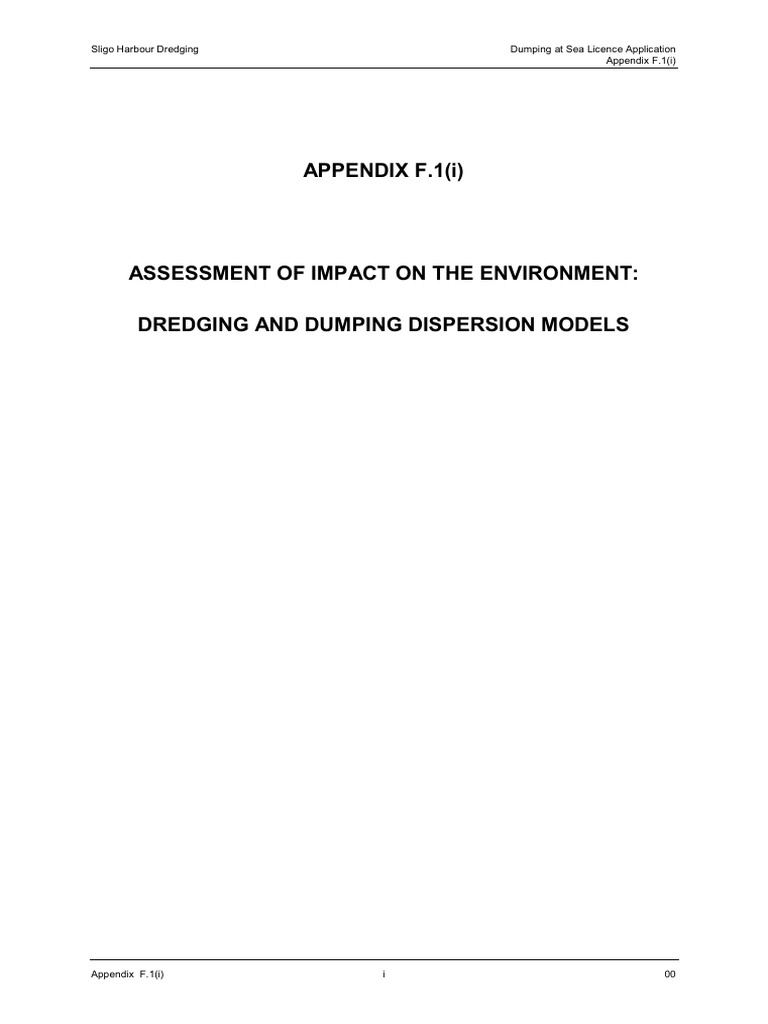 Dredging and Dumping Dispersion Models | PDF | Dredging | Earth Sciences