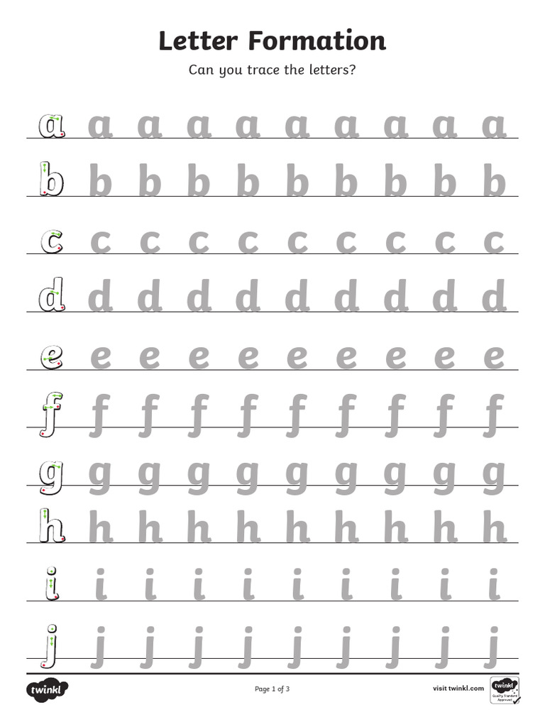 Letter Formation Worksheet A Z - Ver - 7 | PDF