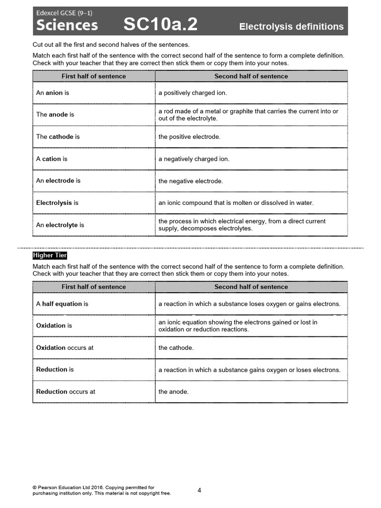Definitions Matching | PDF