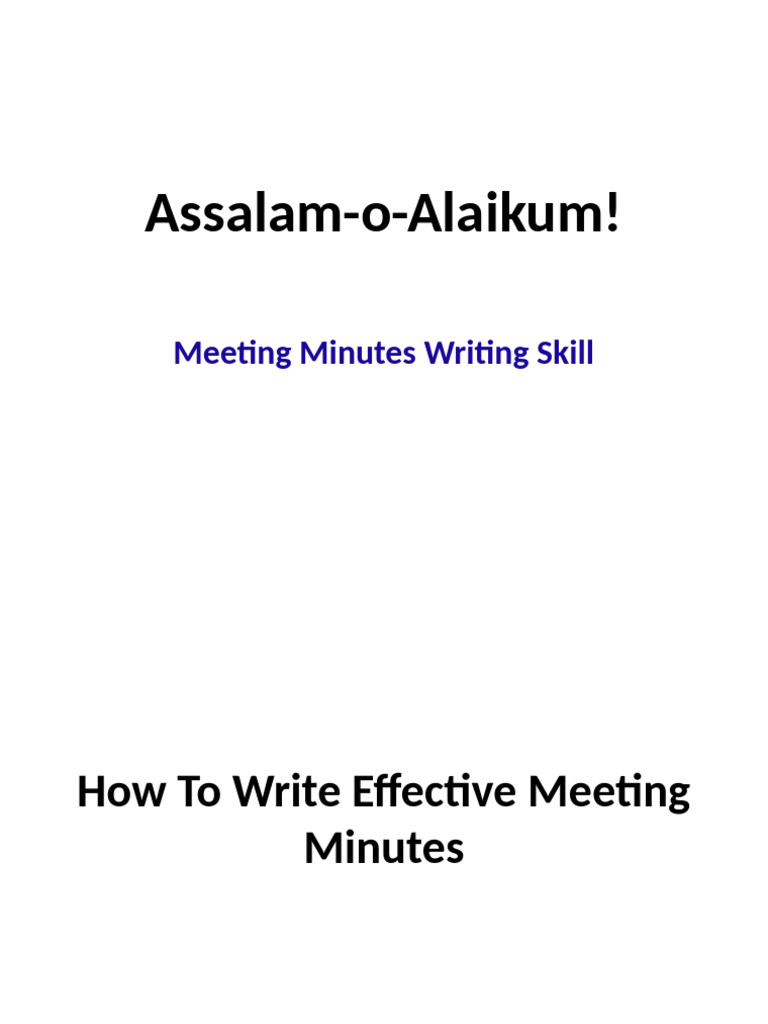 Effective Meeting Minutes Writing Skills 28112024 120054pm | PDF ...