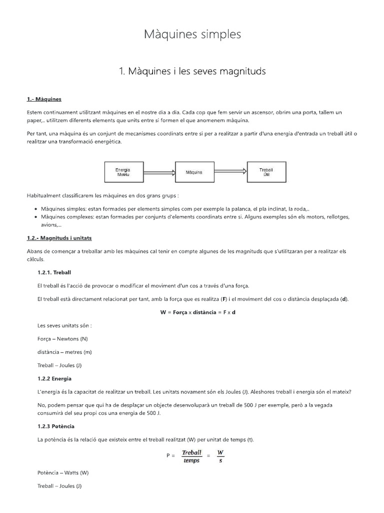 Màquines Simples | PDF