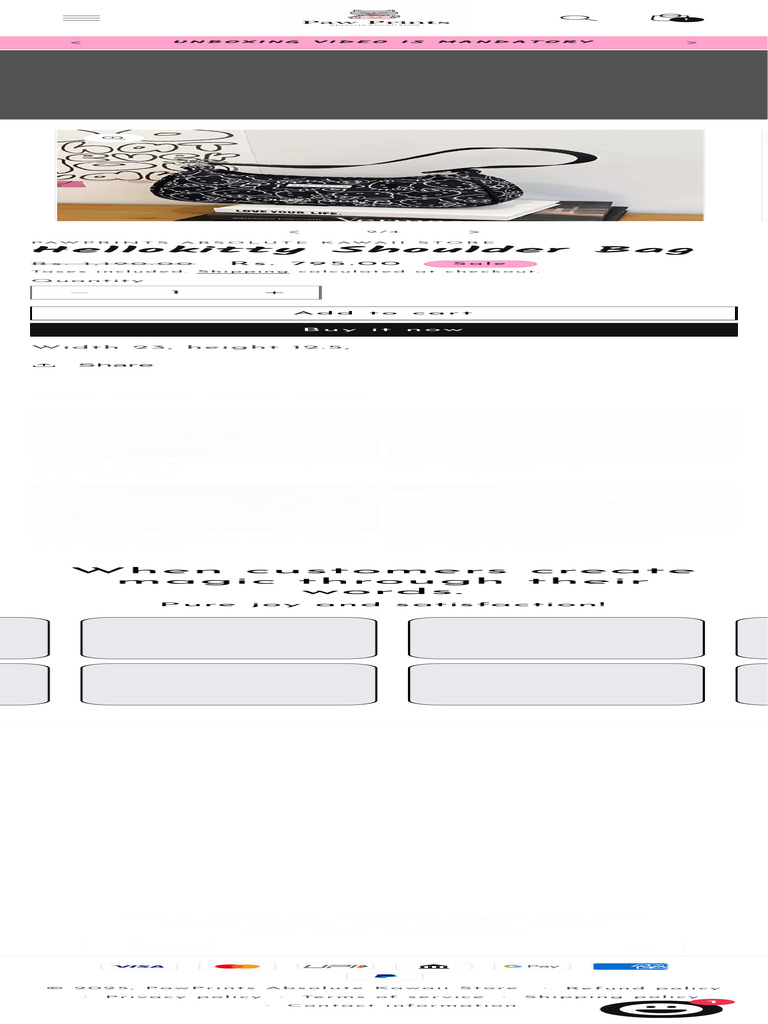 Hellokitty Shoulder Bag - PawPrints Absolute Kawaii Store | PDF