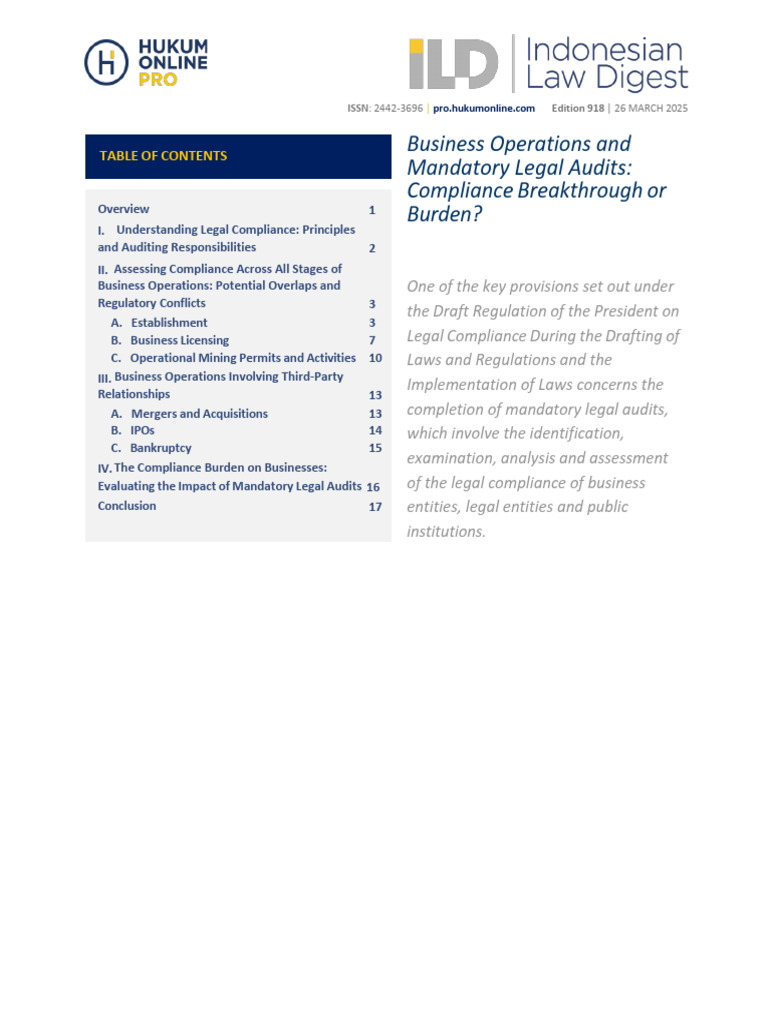 Legal Audits: Compliance or Burden? | PDF | Bankruptcy | Audit