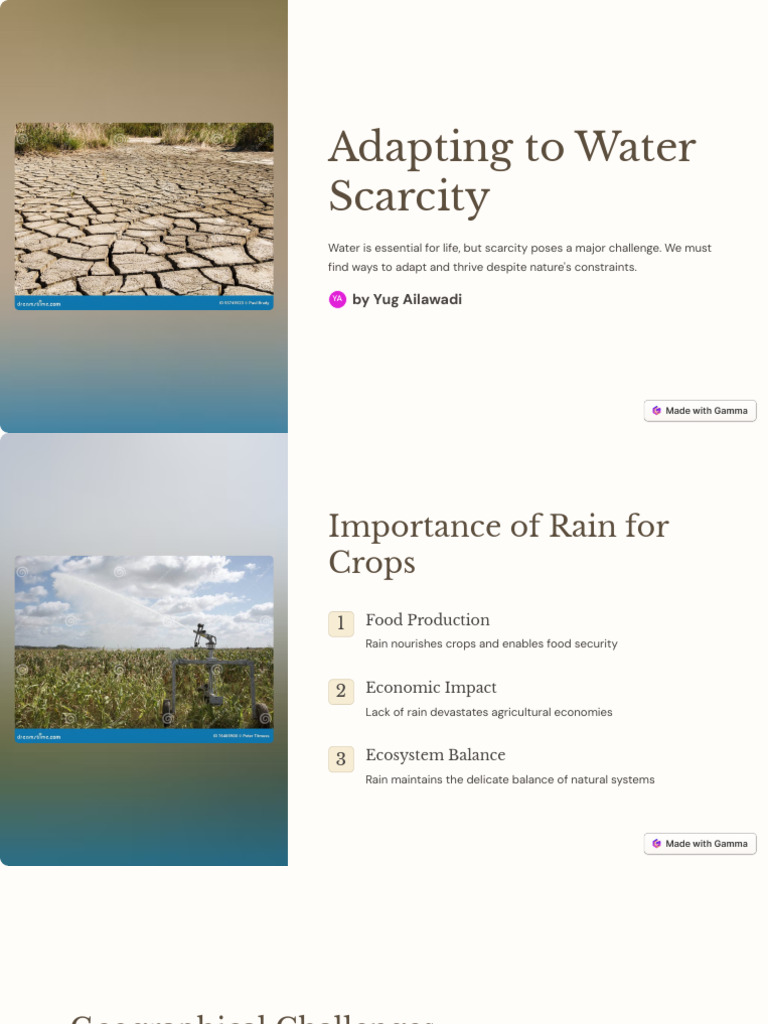 Adapting to Water Scarcity Solutions | PDF
