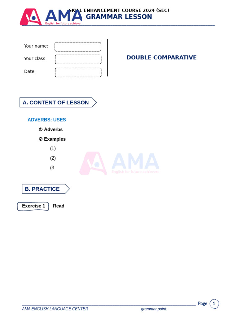 Double Comparative | PDF