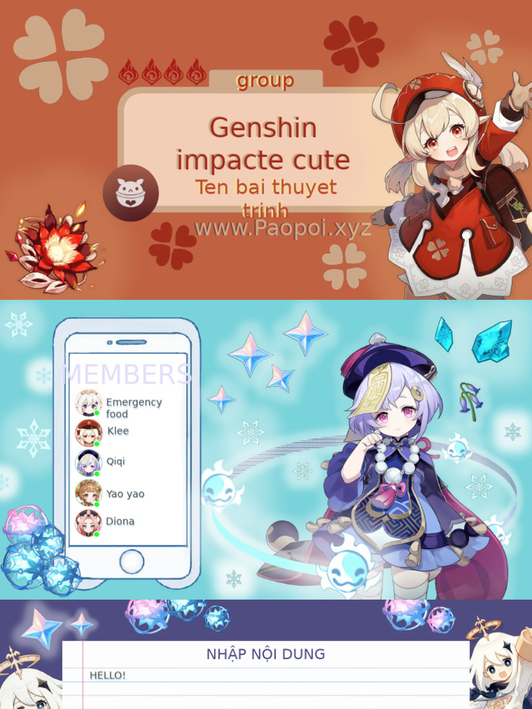 Genshin Impact Cute PPT- Www.paopoi.xyz | PDF