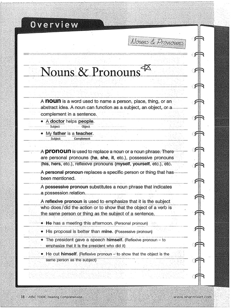Noun - Pronoun | PDF