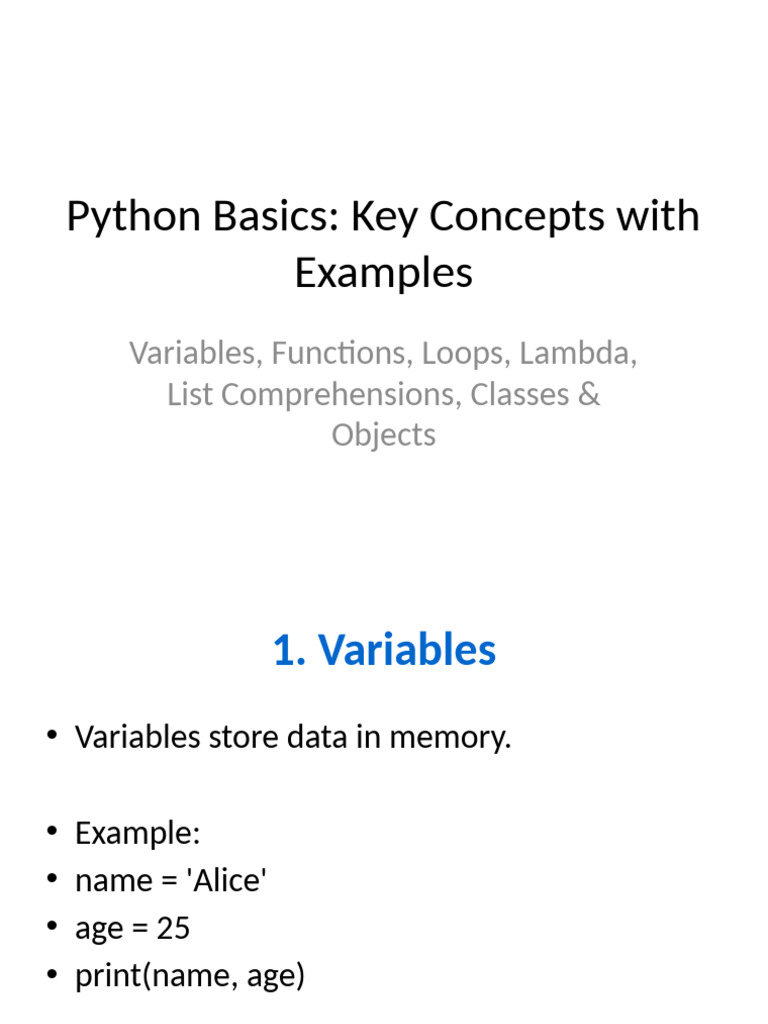 Python Basics Colored Presentation | PDF