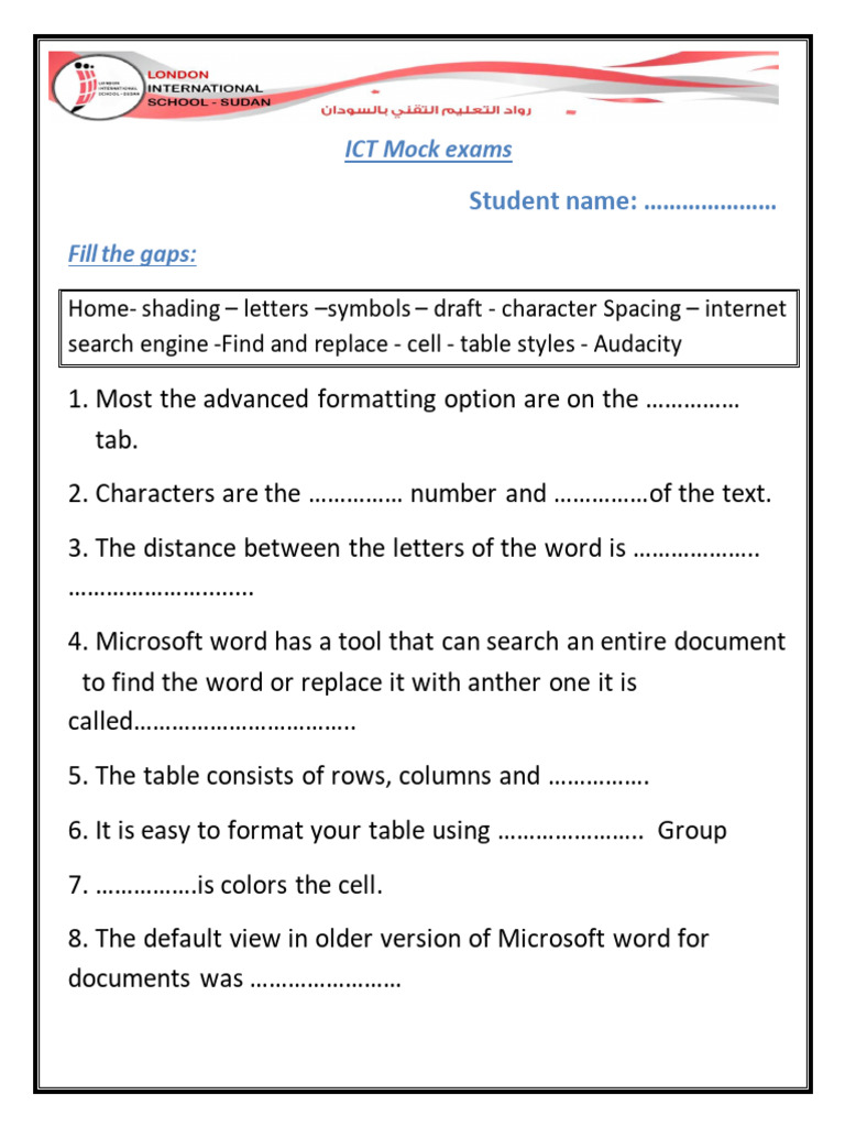 Ict Mock Exams Grade5 Pdf
