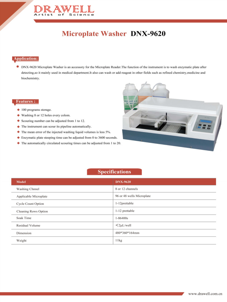 Microplate Washer DNX 9620 | PDF