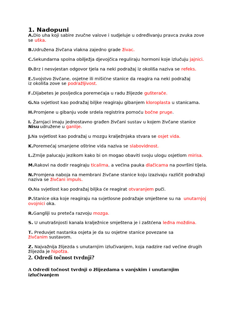 Biologija Ispit | PDF