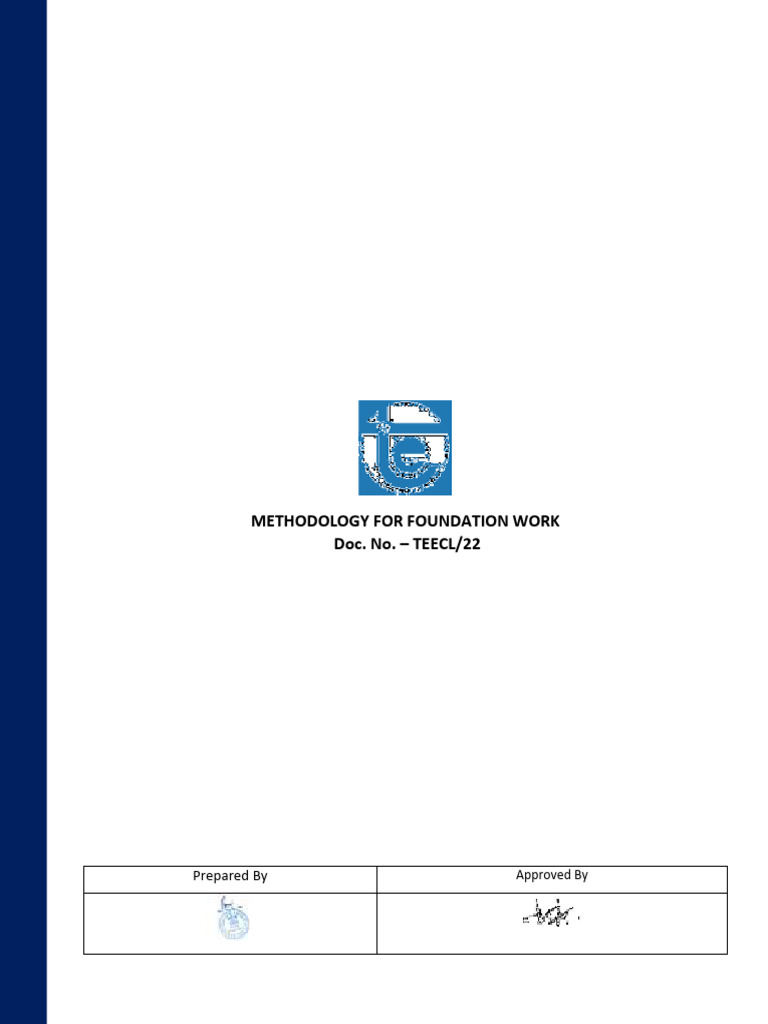 Foundation Work Methodology Guidelines | PDF | Personal Protective ...
