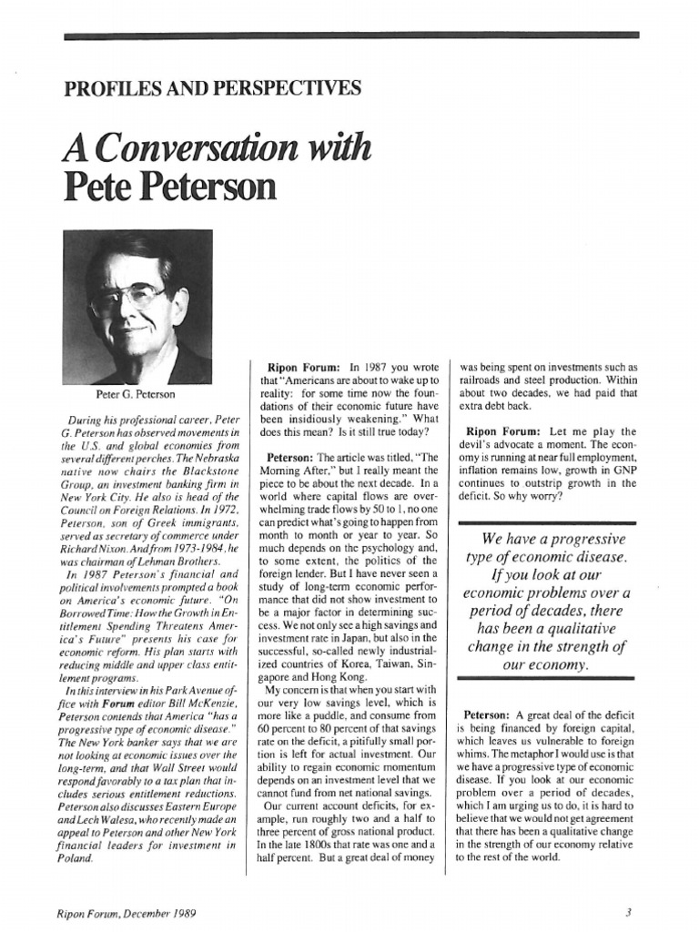 Pete Peterson | PDF