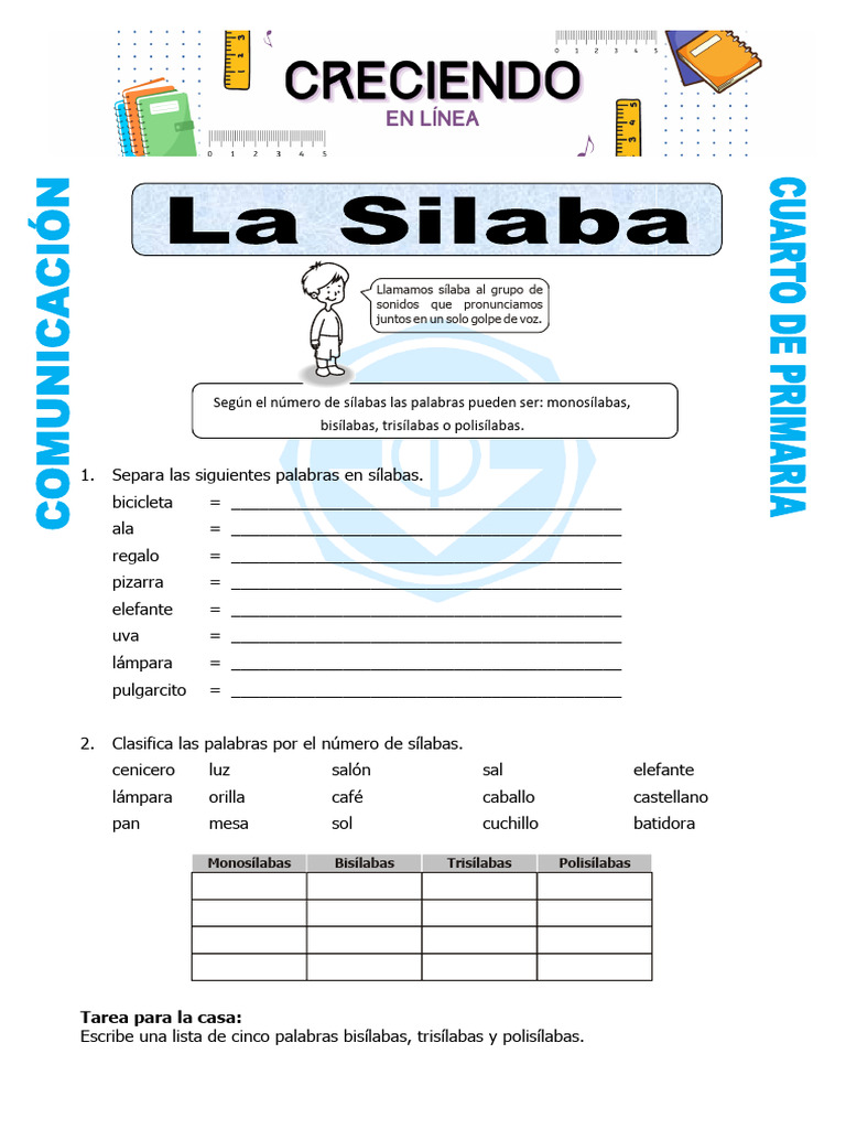 Clasificación y separación de sílabas | PDF
