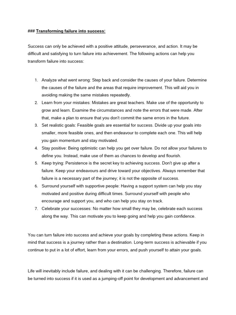 Turning Failure into Success Strategies | PDF | J. K. Rowling