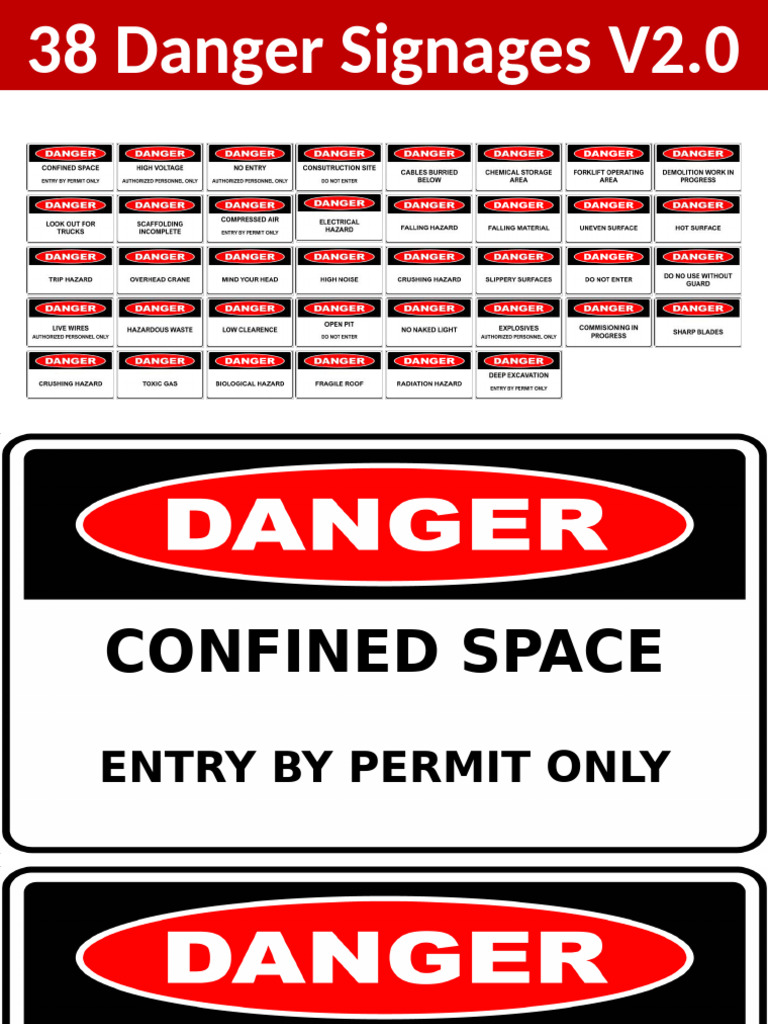 38 Danger Signages V2.0 | PDF