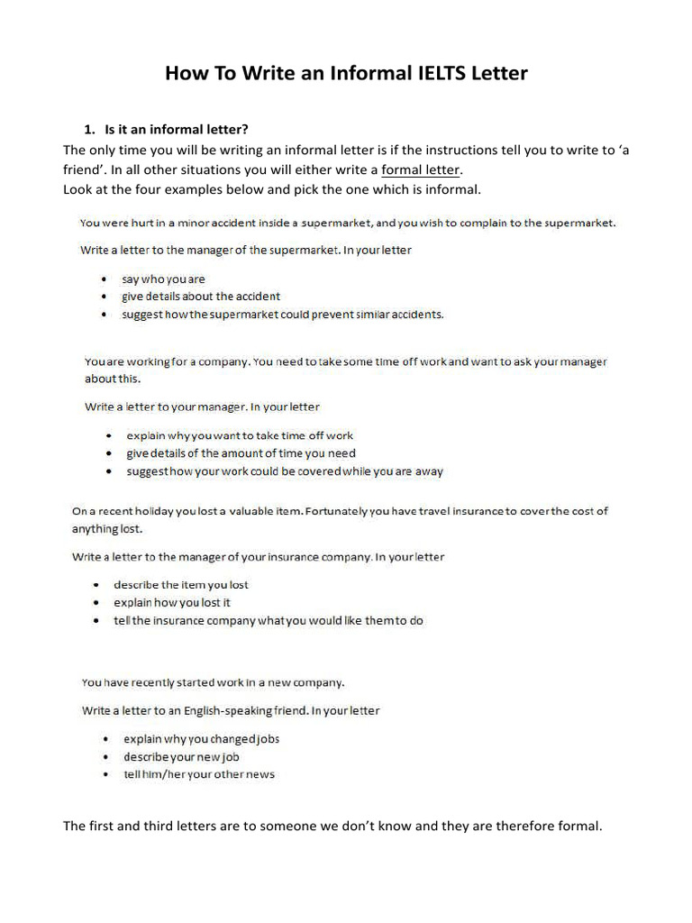 Cách viết IELTS Writing task 1 General Training | PDF