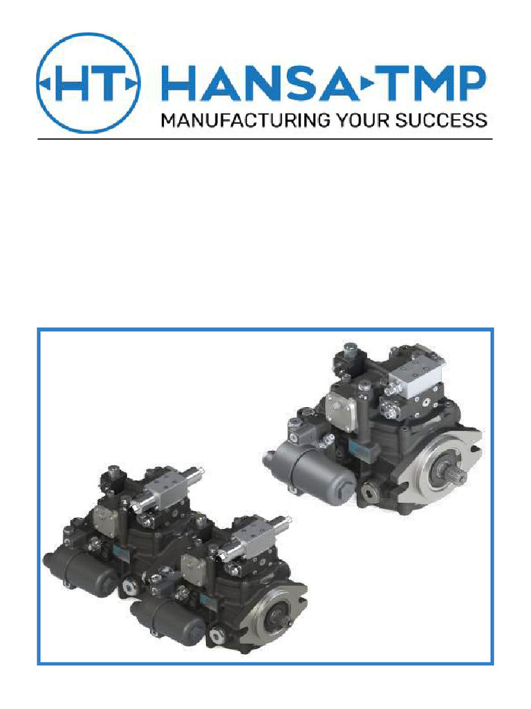 TPV3600闭式柱塞泵Hansa Tmp | PDF | Pump | Viscosity