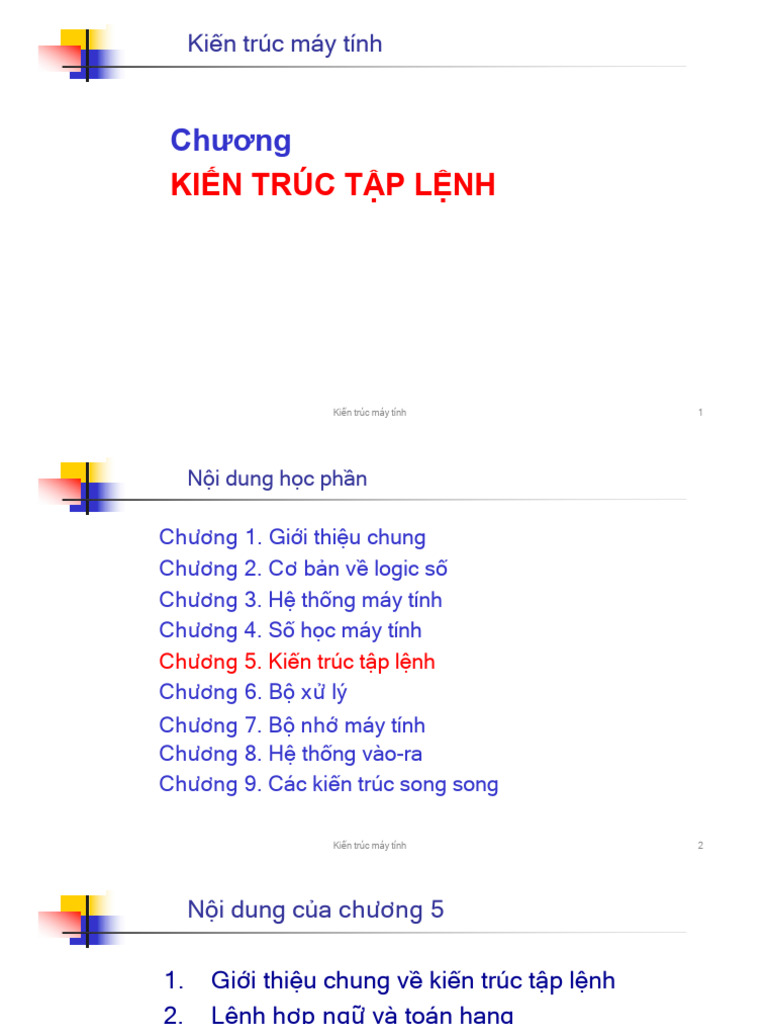 Chuong 5. Kien Truc Tap Lenh | PDF