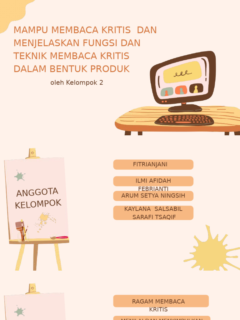 Mampu Membaca Kritis Dan Menjelaskan Fungsi Dan Teknik Membaca Kritis Dalam Bentuk Produk (1) | PDF