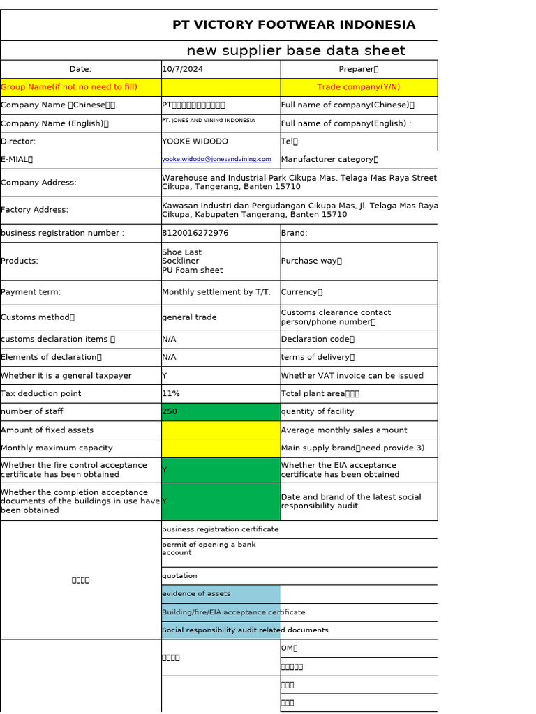 VictoryGroup Newsupplierdatatable DGYM | PDF | Government Finances | Economies