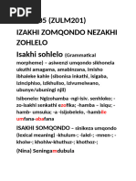 Amabizo Summary Applied African Language Zulu | PDF