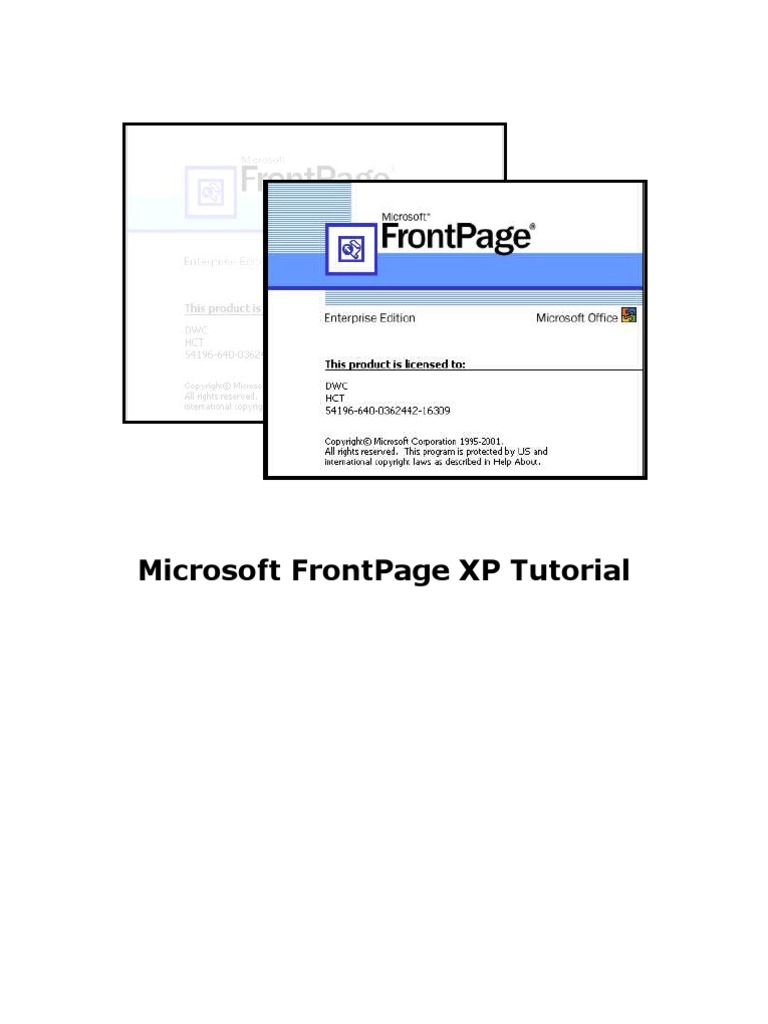 Microsoft FrontPage XP Guide | PDF | Hyperlink | Websites