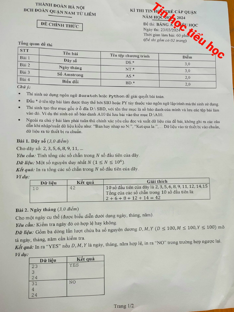 23-24 Thta Hanoi Namtuliem Chuyentin - Pro | PDF